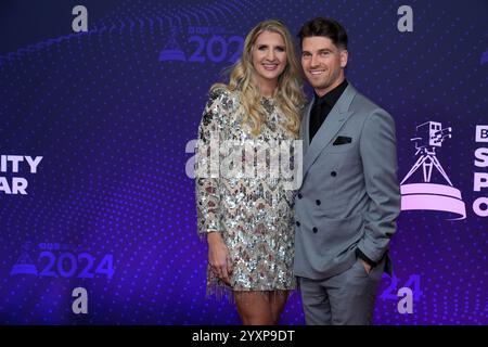 Rebecca Adlington and Andrew Parsons arriving for the 2024 BBC Sports ...
