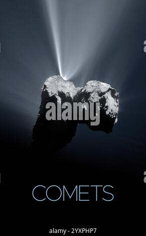 Solar system poster of comets Stock Photo - Alamy