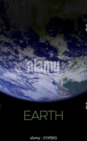 Solar system poster of Earth Stock Photo - Alamy