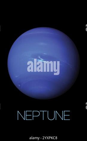 Solar system poster of Neptune Stock Photo - Alamy