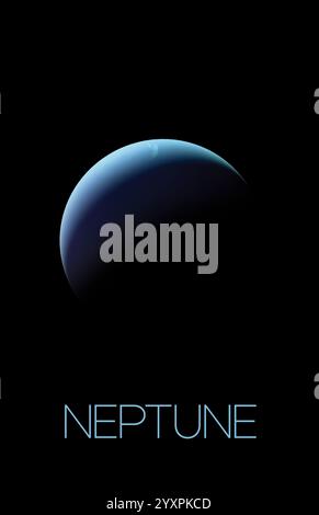 Solar system poster of Neptune Stock Photo - Alamy