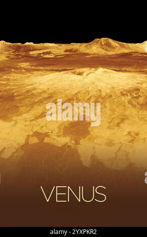 Solar system poster of Venus Stock Photo - Alamy