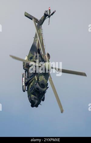 German Army NH-90 transport helicopters land in a field Stock Photo - Alamy