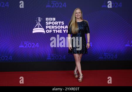 Laura Sugar arriving for the 2024 BBC Sports Personality of the Year ...