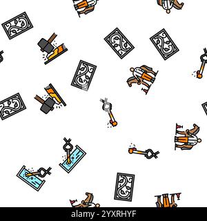 Shop blacksmith pattern vector seamless blue Stock Vector Image & Art ...