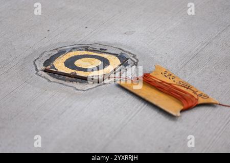 Electrical grounding cables are seen on a runway Stock Photo - Alamy