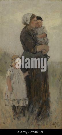 David Adolph Constant Artz (1837 - 1890) - Slapend meisje in de duinen ...