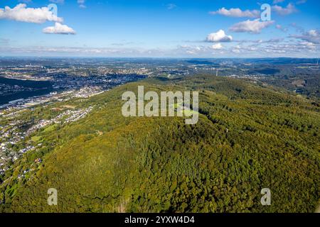 Aerial view, Bismarck Tower and Eugen-Richter-Tower of the Drei ...