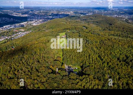 Aerial view, Kaiser-Friedrich-Tower of the Drei TürmeWeg, consisting of ...