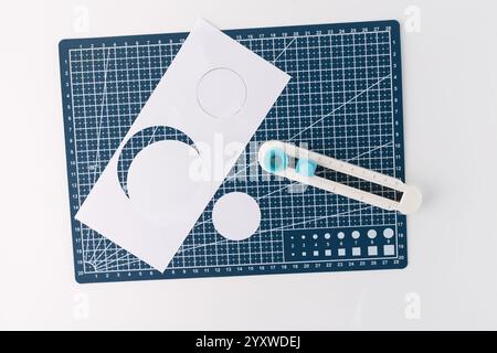 The circle cutter tool with a sliding mechanism with measurements in centimeters, for precise ...