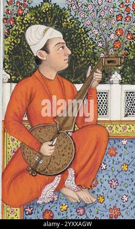 This painting from circa 1800-1840 depicts Guru Hargobind, the sixth ...