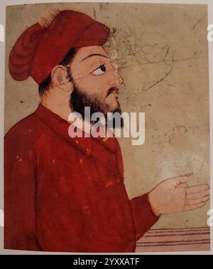 Detail of a mural depicting Guru Nanak from the Gor Khatri temple in ...