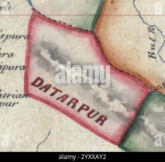 Detail of the main, continuous tract of territory of Nurpur from a map ...