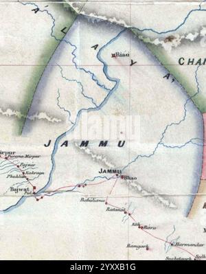 Detail of the main, continuous tract of territory of Nurpur from a map ...