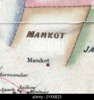 Detail of the main, continuous tract of territory of Jind State from a ...