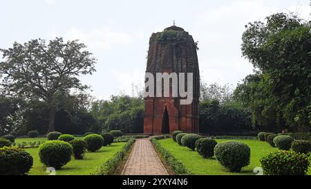 Front view of Sat Deul, a 10th-century Pancharatha-style temple, Deule ...