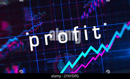 Business profit income and capital charts and graphs diagram concept 3d ...