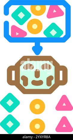 classification machine learning color icon vector illustration Stock ...