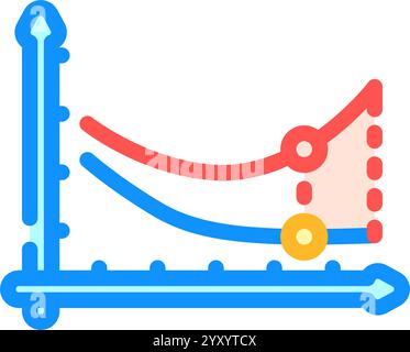 overfitting warning machine learning line icon vector illustration ...