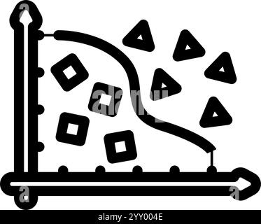 feature extraction machine learning line icon vector illustration Stock ...