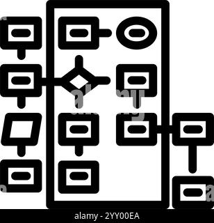 algorithm flowchart machine learning line icon vector illustration Stock Vector Image & Art - Alamy
