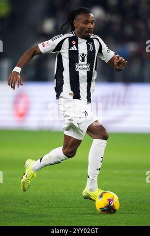 Juventus' Khephren Thuram during the Coppa Italia quarter-finals soccer ...