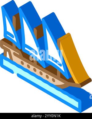 xebec ancient ship color icon vector illustration Stock Vector Image ...