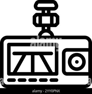 dash cam accessory line icon vector illustration Stock Vector Image ...
