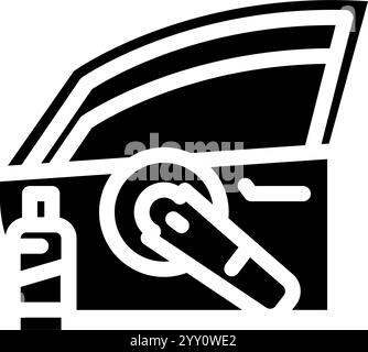 polishing compound car care glyph icon vector illustration Stock Vector ...