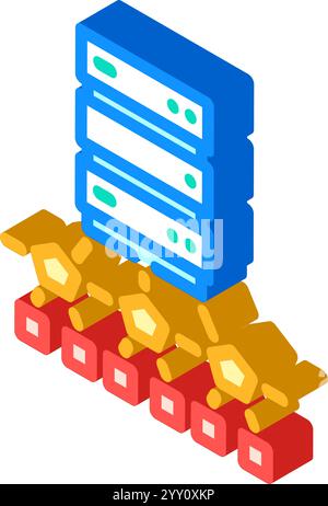 edge computing node data center glyph icon vector illustration Stock ...