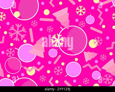 Seamless christmas pattern xmas ball toys snowflakes Stock Vector Image ...