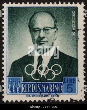 International Olympic Committee President Avery Brundage, center, back ...