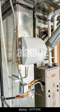 HVAC System with Humidifier in New Construction Stock Photo - Alamy