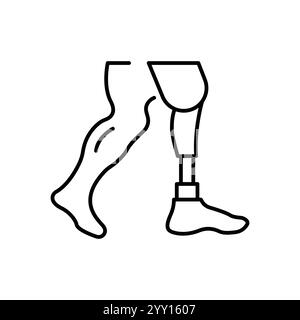 Prosthetic leg line outline icon Stock Vector Image & Art - Alamy