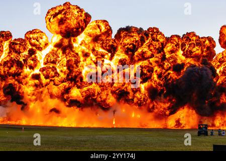 Big Explosive Wall of Fire Explosion Fire Details Stock Photo - Alamy