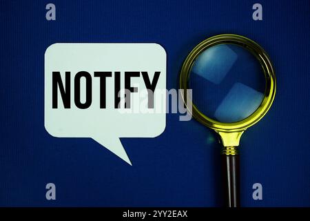 Notification bell on speech bubble with text 3d render. Cute cartoon ...