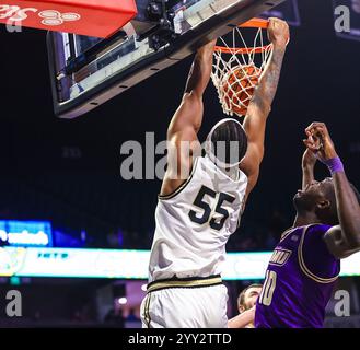 December 17, 2024: Wake Forest guard Ty-Laur Johnson (8) driving to ...