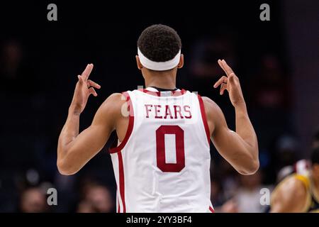 Oklahoma guard Jeremiah Fears (0) celebrates his three-point basket ...