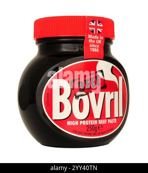 Bovril beef and yeast extract paste in a 250g glass jar Stock Photo - Alamy