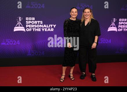 Jasmine Joyce (left) and Meg Jones arriving for the 2024 BBC Sports ...