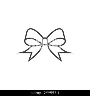 Bow line icon in trendy flat style isolated on white background. Ribbon ...