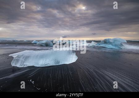 Iceland's Diamond Beach is on the south coast Stock Photo - Alamy
