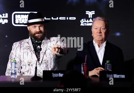 Tyson Fury and Frank Warren in the stands at the O2 arena, London ...