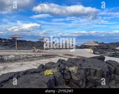 Lajes Do Pico, Portugal. 27th Sep, 2024. The beach promenade of Lajes ...