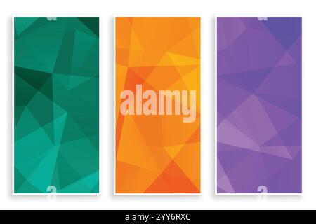 abstract low poly empty banners set Stock Vector Image & Art - Alamy