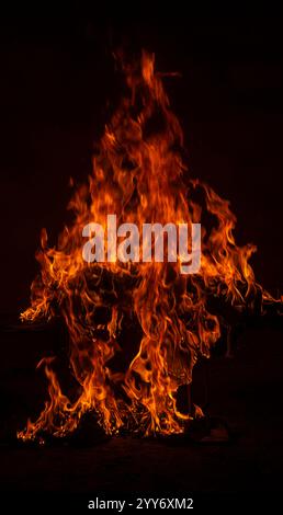 The fire, burning flame. Large burning flaming fire Stock Photo - Alamy