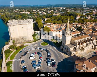 Aerial view of Chateau de Tarascon Stock Photo - Alamy