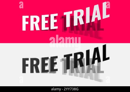 free trial peel off sticker design Stock Vector Image & Art - Alamy
