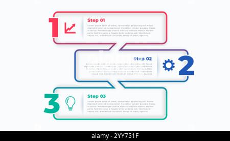 three steps line stylish infographic template Stock Vector Image & Art ...