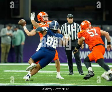 Sam Houston quarterback Hunter Watson look to pass the ball against ...